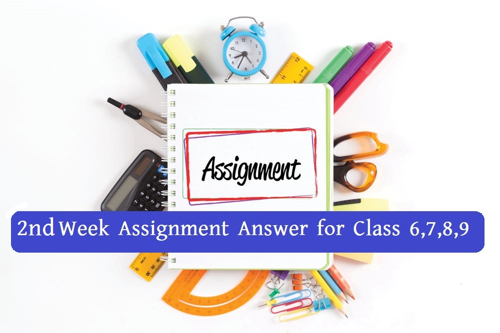 2nd Week Assignment Answer 2021 for Class 6,7,8,9 - Shahure.com